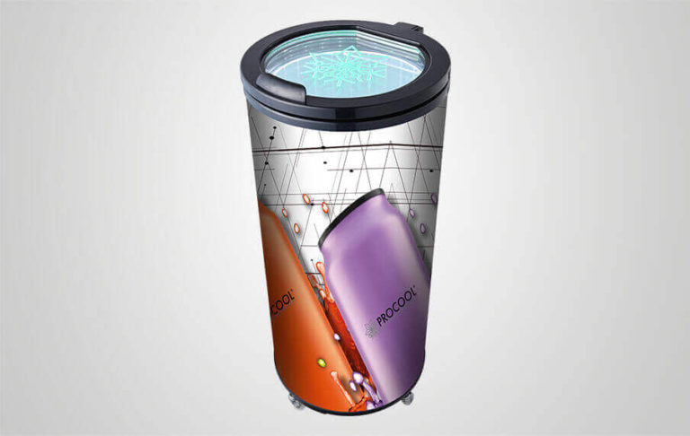 Round Beverage Cooler with Various Lids and Doors | Procool