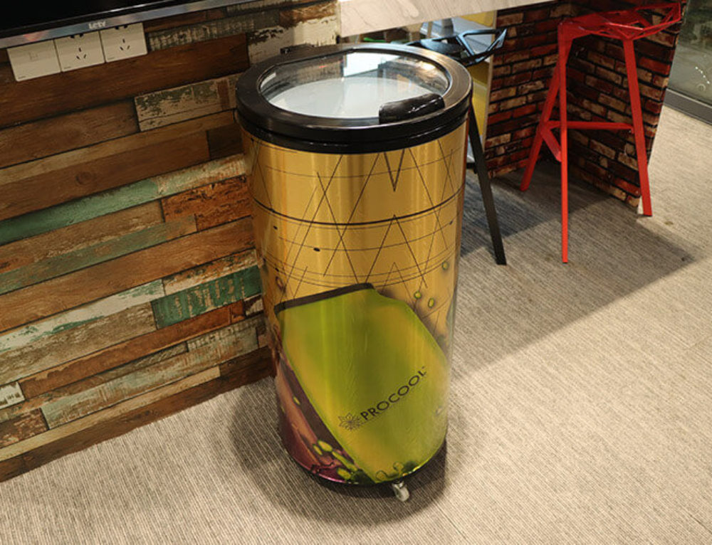 End Cap Display Coolers for Retail and Promotion in Supermarket Aisles